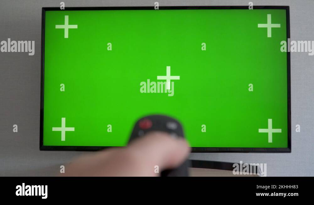 Watching Chroma Key TV and Changing Channel by Remote Control Channel ...