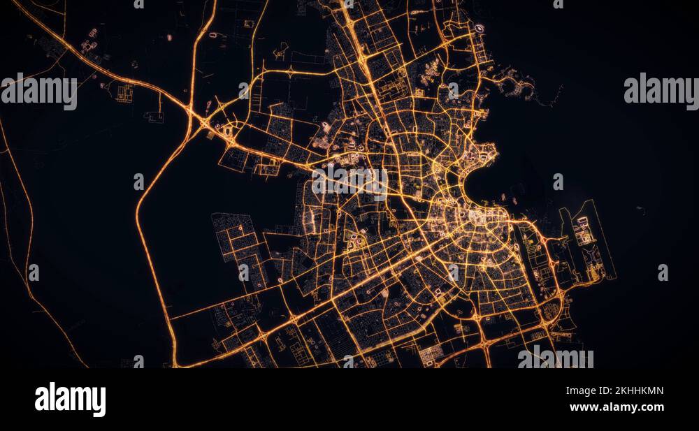 Satellite view doha map qatar Stock Videos & Footage - HD and 4K Video ...