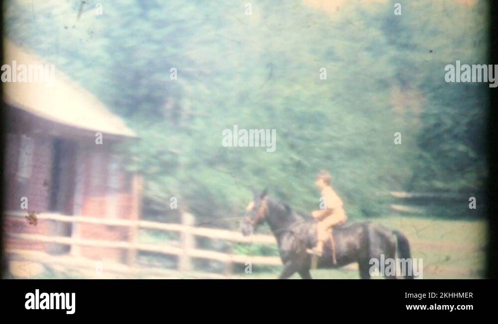 Girls Riding Horses And Throwing Stones-1967 Vintage 8mm film Stock ...