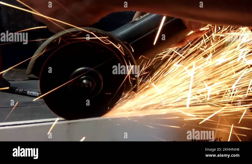 Worker cuts metal grinding machine Stock Videos & Footage - HD and 4K ...