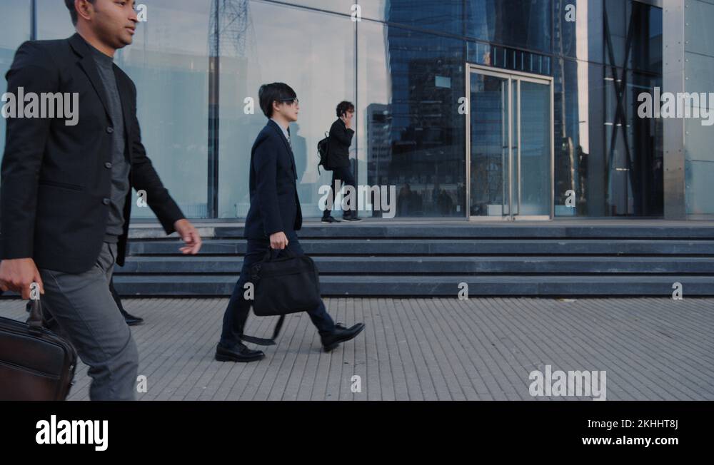 Office Managers and Business People Commute to Work in Morning or from ...