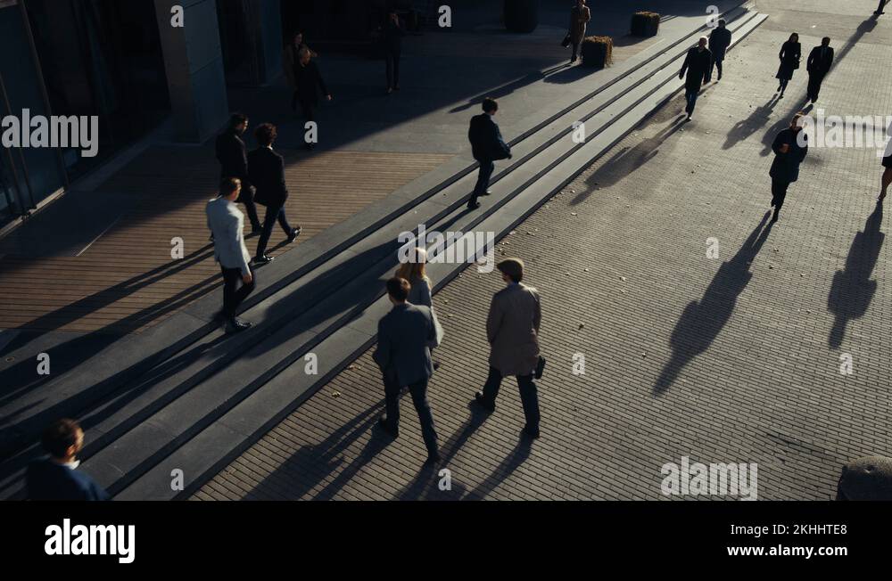 Office Managers and Business People Commute to Work in Morning or from ...