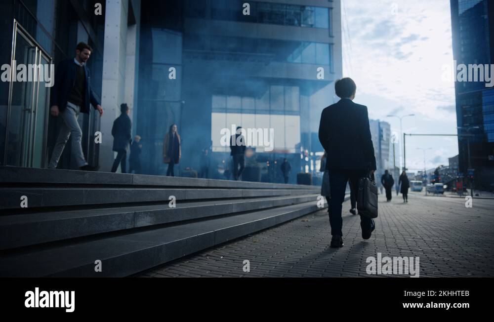 Office Managers and Business People Commute to Work in Morning or from ...