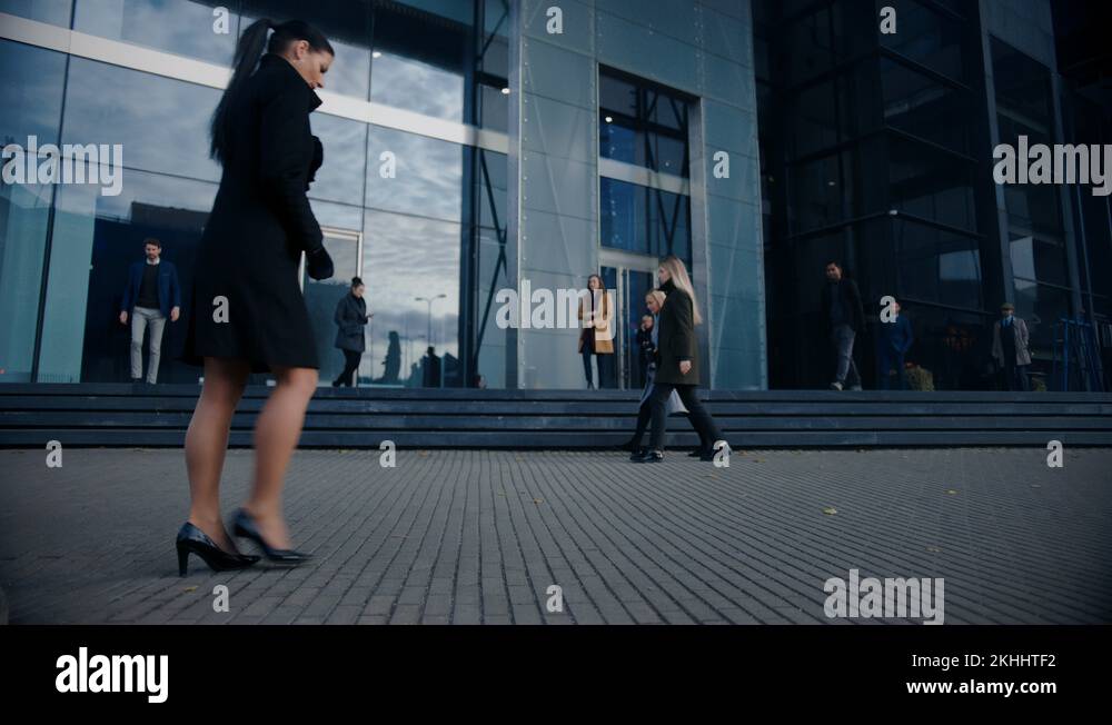 Office Managers and Business People Commute to Work in Morning or from ...