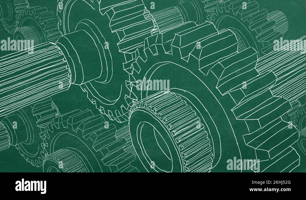 Drawing gear wheel engine teamwork Stock Videos & Footage - HD and 4K ...