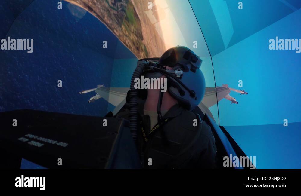 U.S. Air Force pilot fires weapon and conducts 360 roll in F-16 flight ...