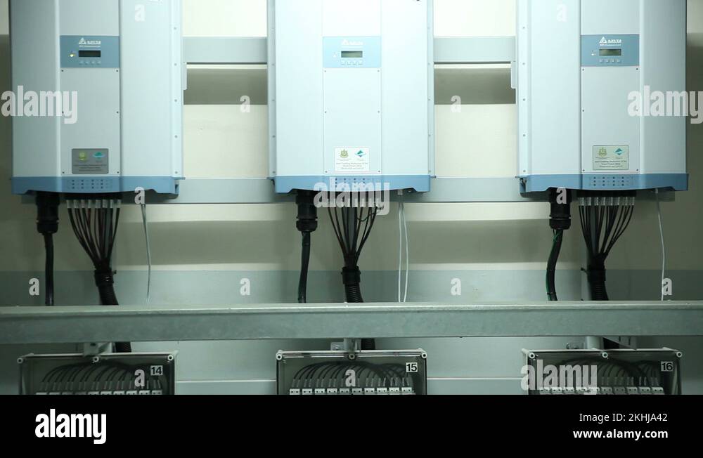 Electric energy storage pot from solar cells in the factory Stock Video ...