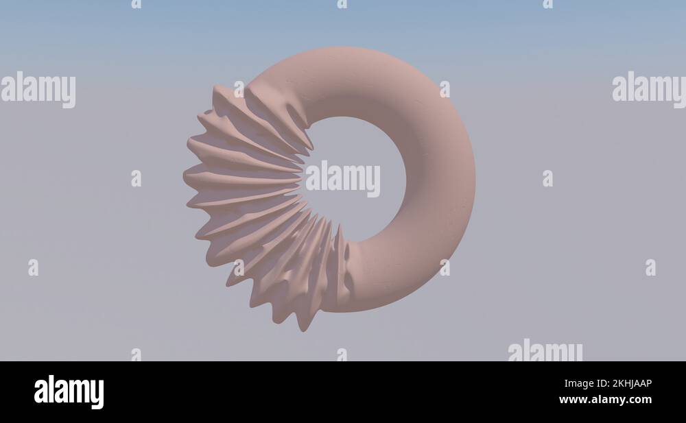 Deformed ring in the sky. Abstract animation, 3d render Stock Video ...