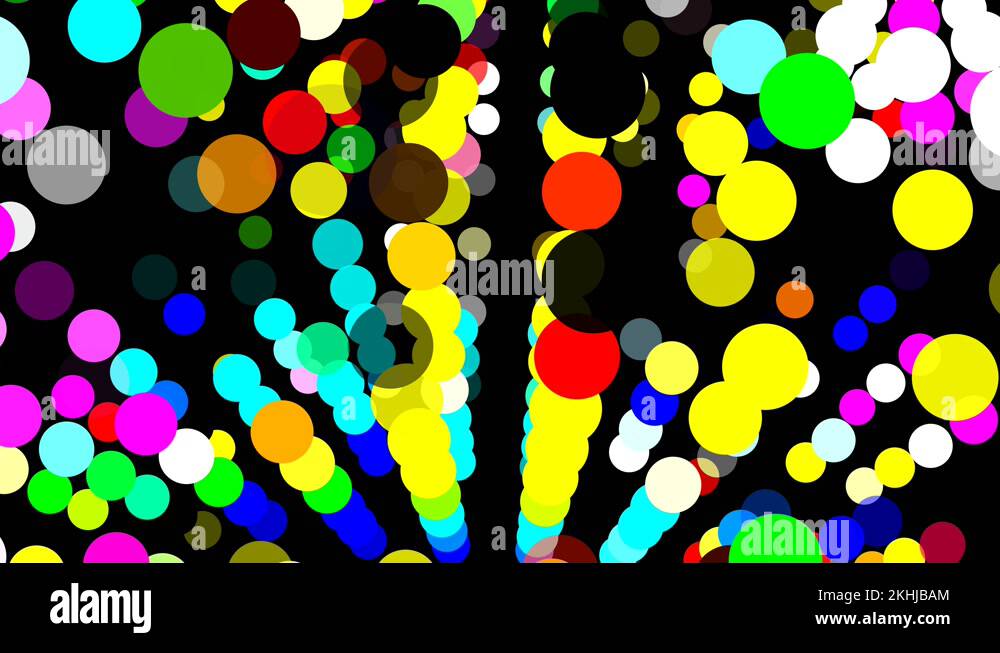 Animated graphics bubbles, dots or balls, pop color change transition ...