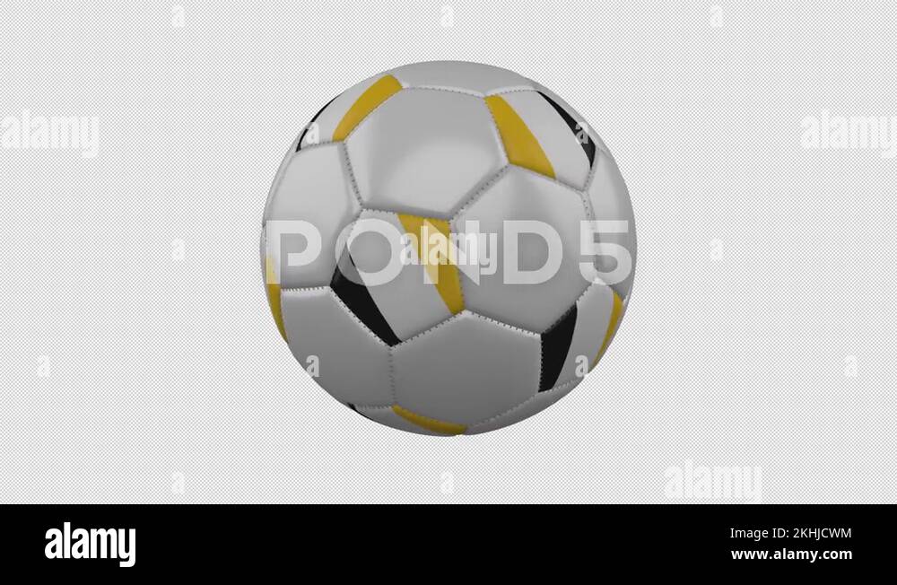Matabeleland flag on a ball rotates on a transparent background, alpha ...