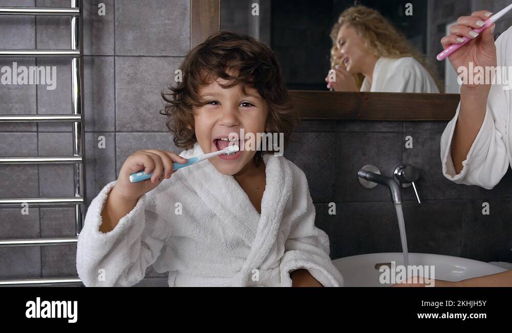 Boy brushing teeth white Stock Videos & Footage - HD and 4K Video Clips ...