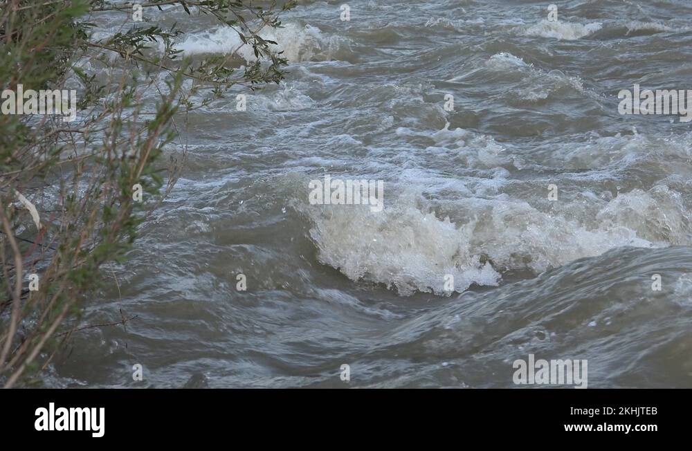 Muddy River in Flood, Flooding by Rain, Storm, Flooded, Calamity Stock ...