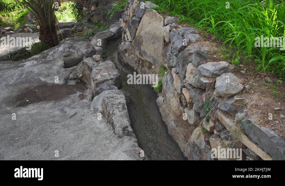 Traditional Falaj Irrigation System in Old Mountainous Village Misfat ...
