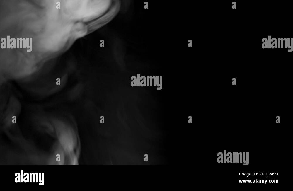 Abstract Forms Of Smoke On Black Background. Smoke Appears And ...