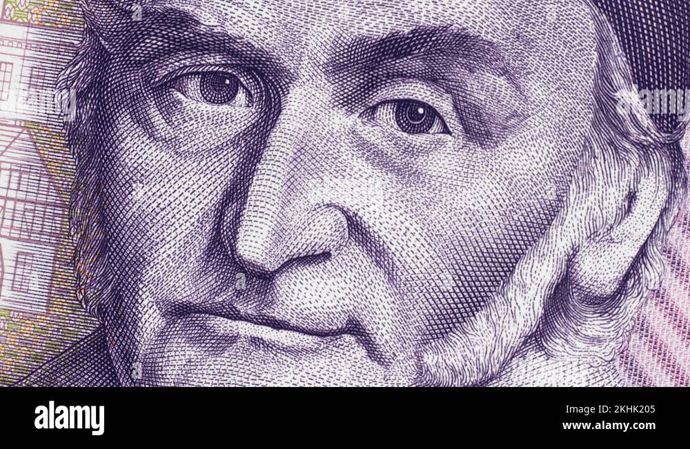 Carl Friedrich Gauss on 10 Deutsche Mark (1991) rotated. Great ...