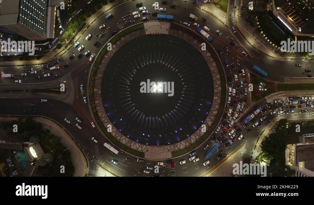 Night view of hotel indonesia roundabout Stock Videos & Footage - HD ...