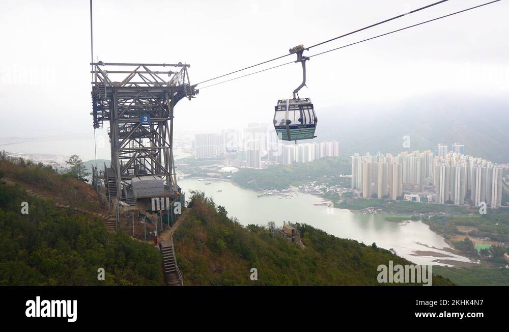 Ngong Ping 360 Hong Kong cable car at Lantau Island, a famous tourist ...