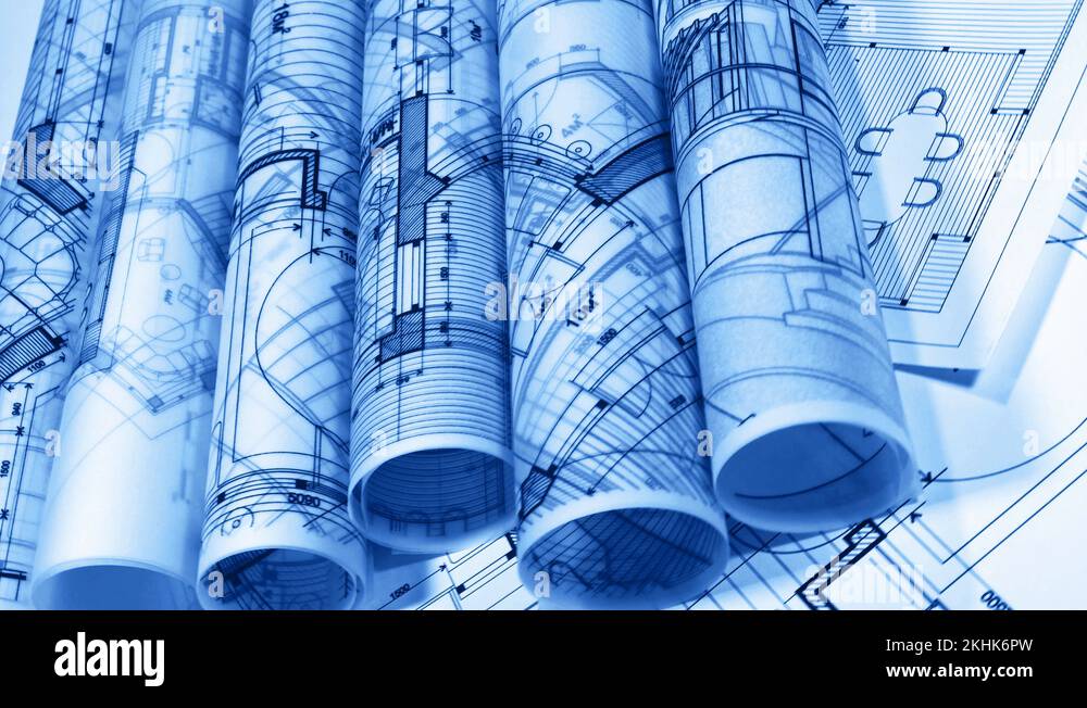 blueprints - drawings of antique architecture Stock Video Footage - Alamy