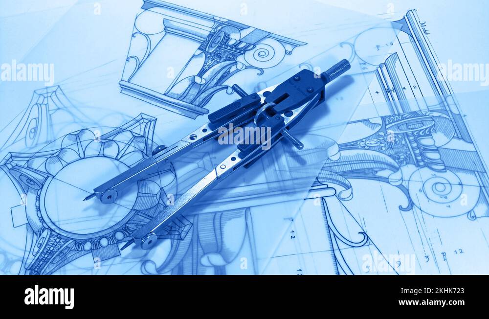 blueprints - drawings of antique architecture Stock Video Footage - Alamy