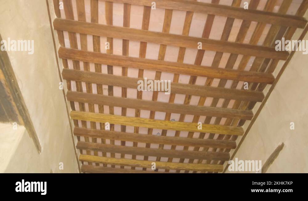 Tilt Down Ceiling to Main Hall Inside Fasilides Castle in Gondar ...