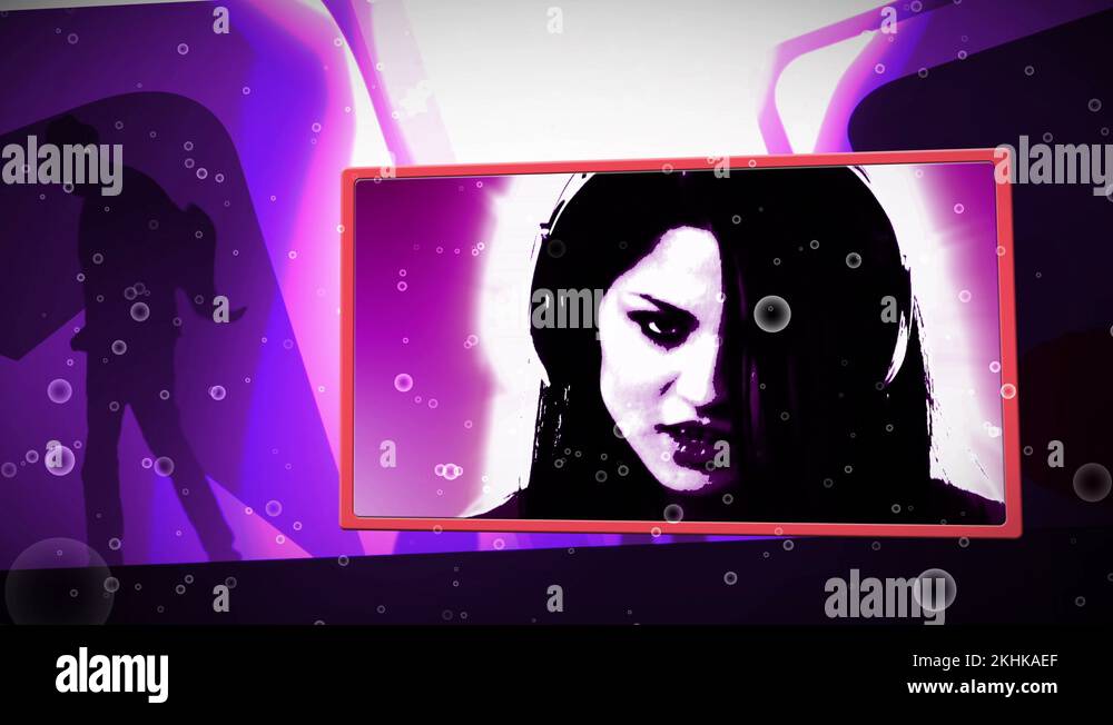 Montage of clubbing and music videos on animated background Stock Video ...