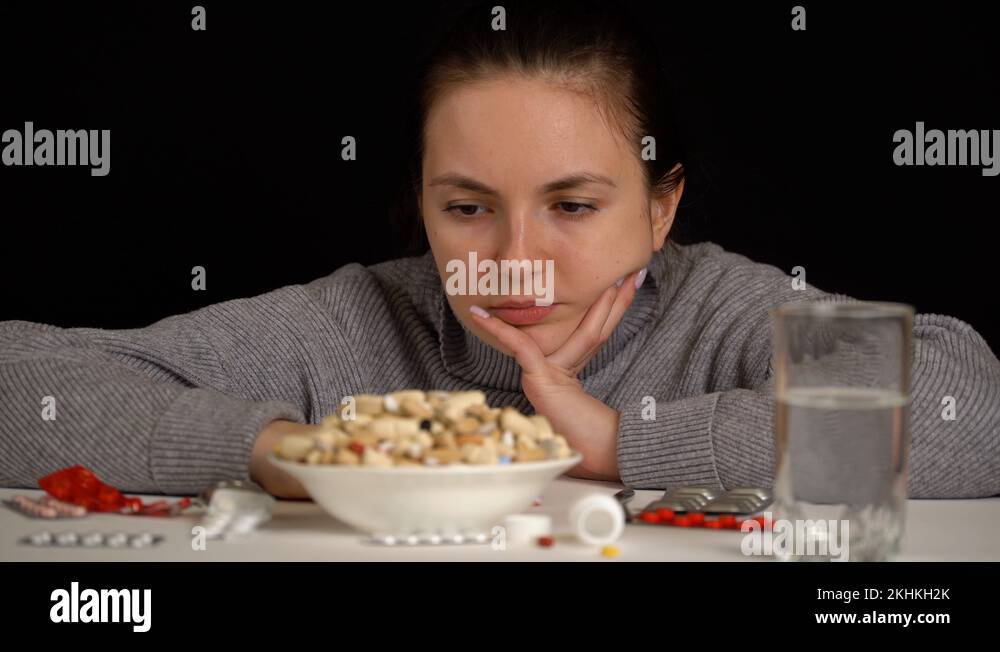 Girl taking vitamin tablets Stock Videos & Footage - HD and 4K Video ...