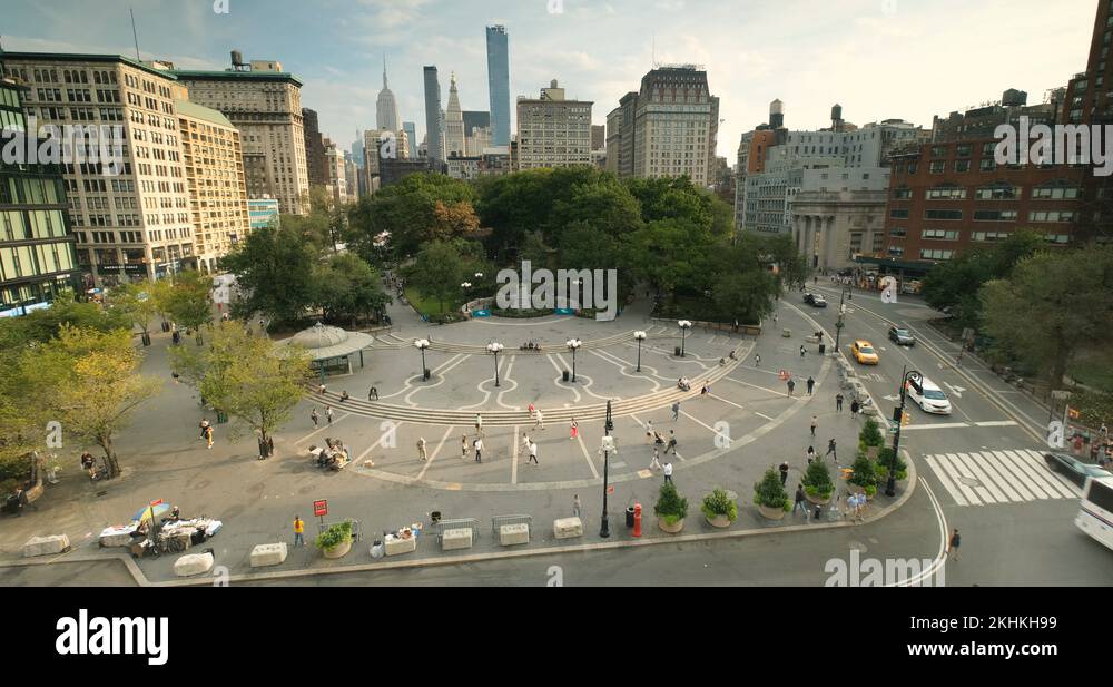 Union Square Park in midtown Manhattan New York City USA Stock Video ...