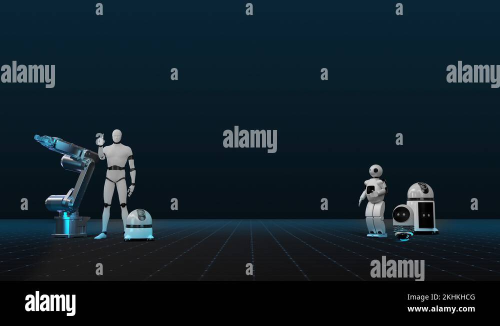 Explain robotic process automation concept with typo 'RPA' 4k animation ...