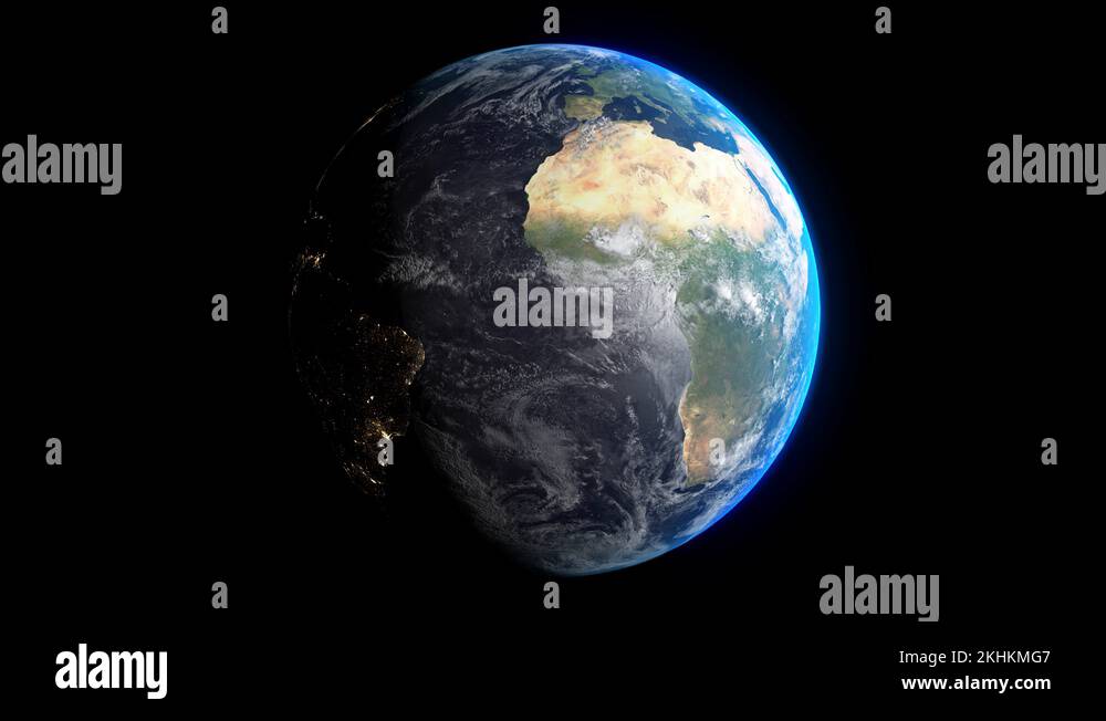 Planet Earth seamless loop realistic 3d animation with globe rotating ...
