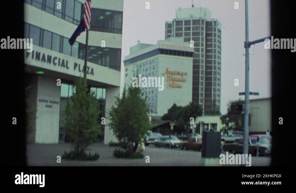 ALASKA USA-1977: Vintage Footage Of The Downtown Area Of A Small Town ...