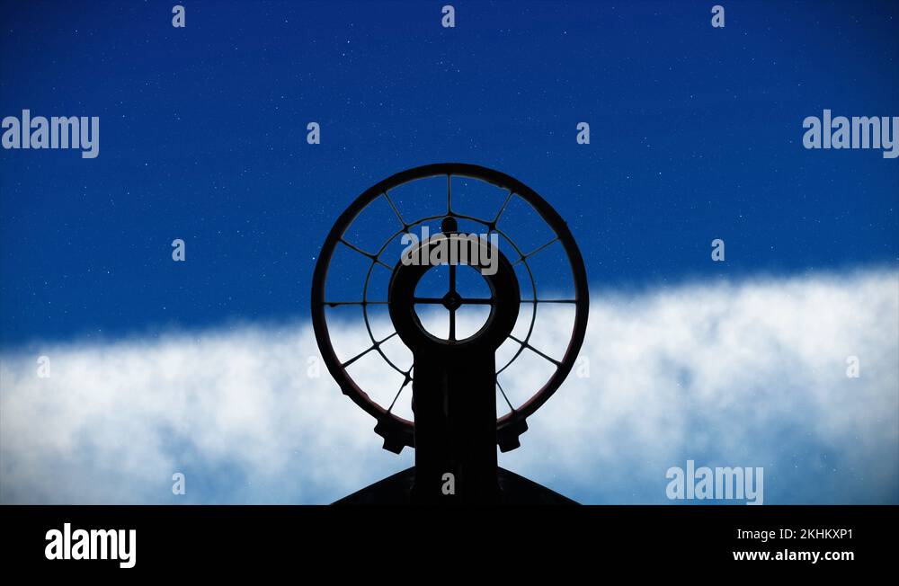 The view from a fighter plane looking through its anti-aircraft gun ...