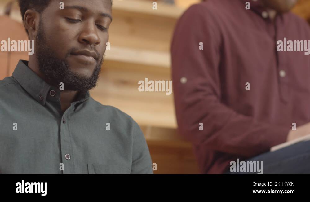 Diverse Young People Listening to Lecture in Student Café and Asking ...