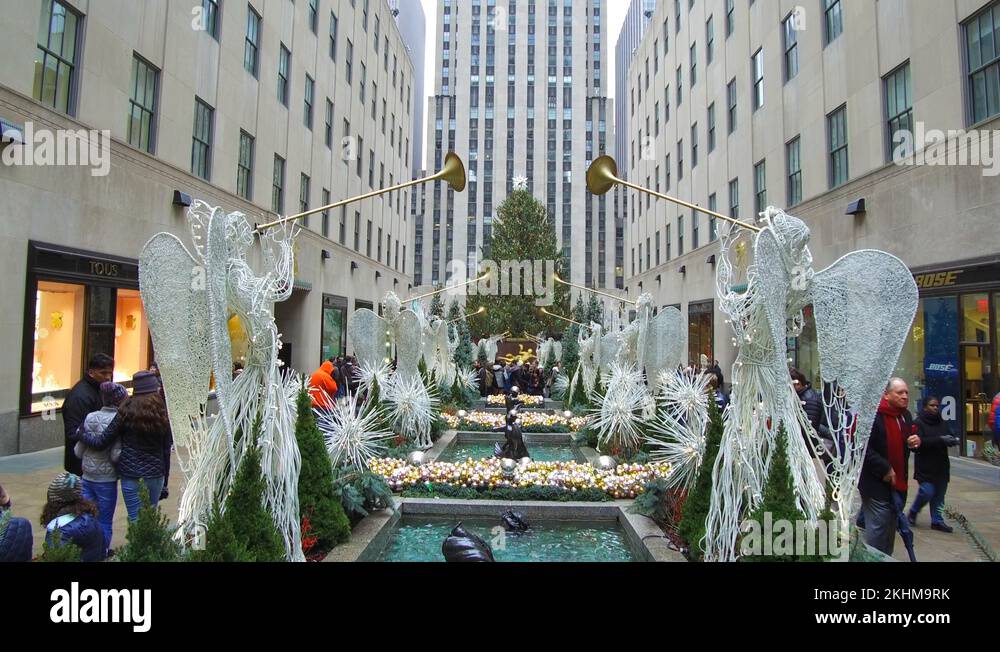 The rockefeller building historic office building Stock Videos ...