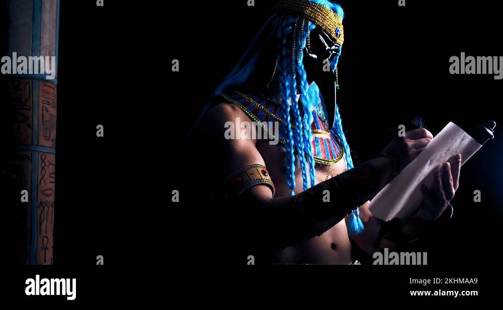 Ancient egyptian god Thoth is writing a scroll, deity of ancient Egypt ...