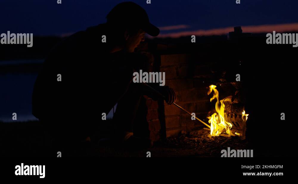Silhouette man front fire Stock Videos & Footage - HD and 4K Video ...
