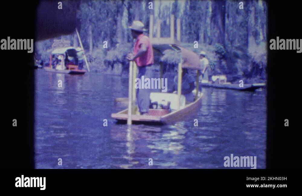 MEXICO CITY-1962: Filming Crew On One Boat Takes Pictures Of Man Rowing ...