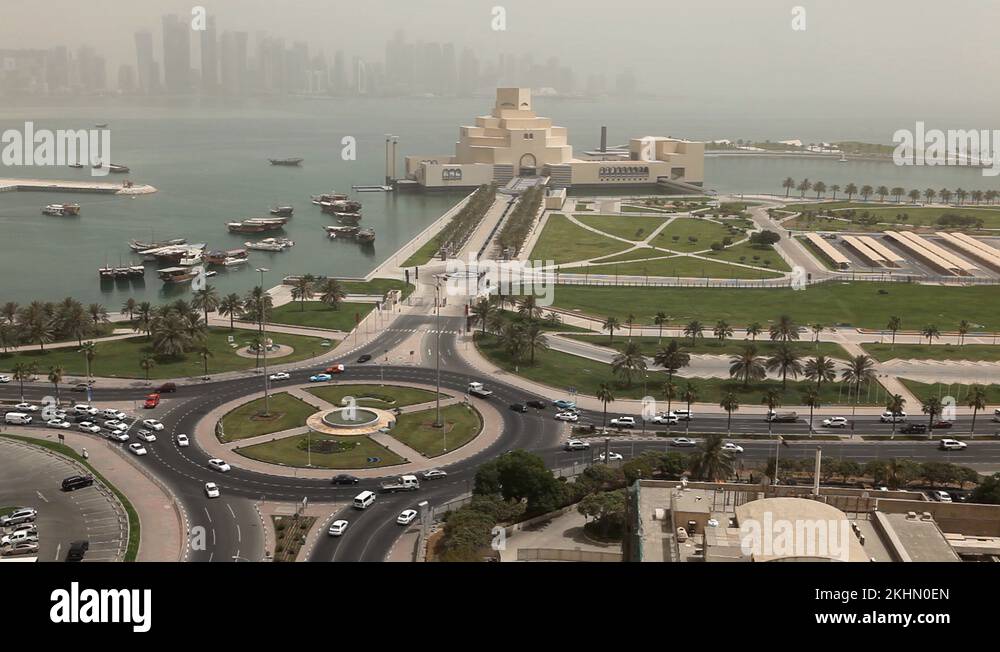 Qatar, Doha Corniche, Museum of Islamic Arts, West Bay, Persian Gulf ...