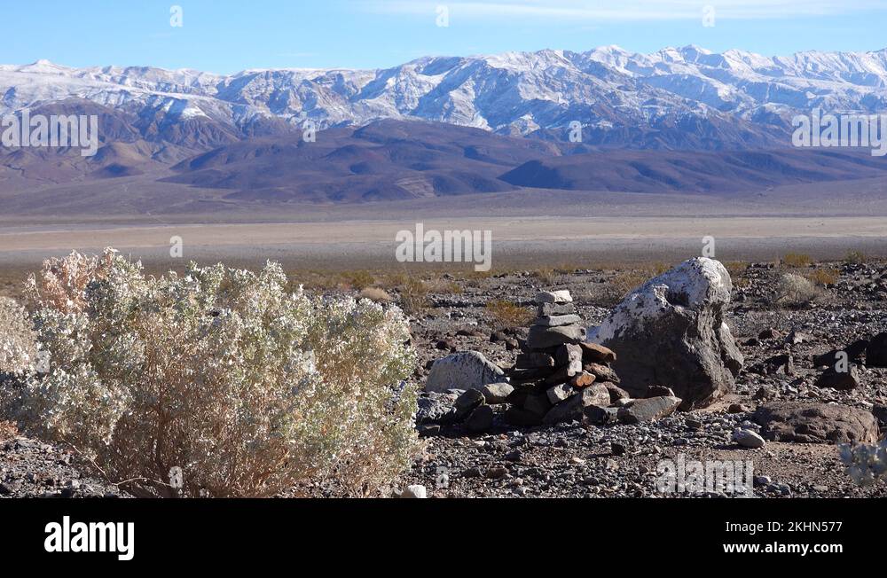 Sierra Nevada Mountains in the Snow at Death Valley National Park Stock ...