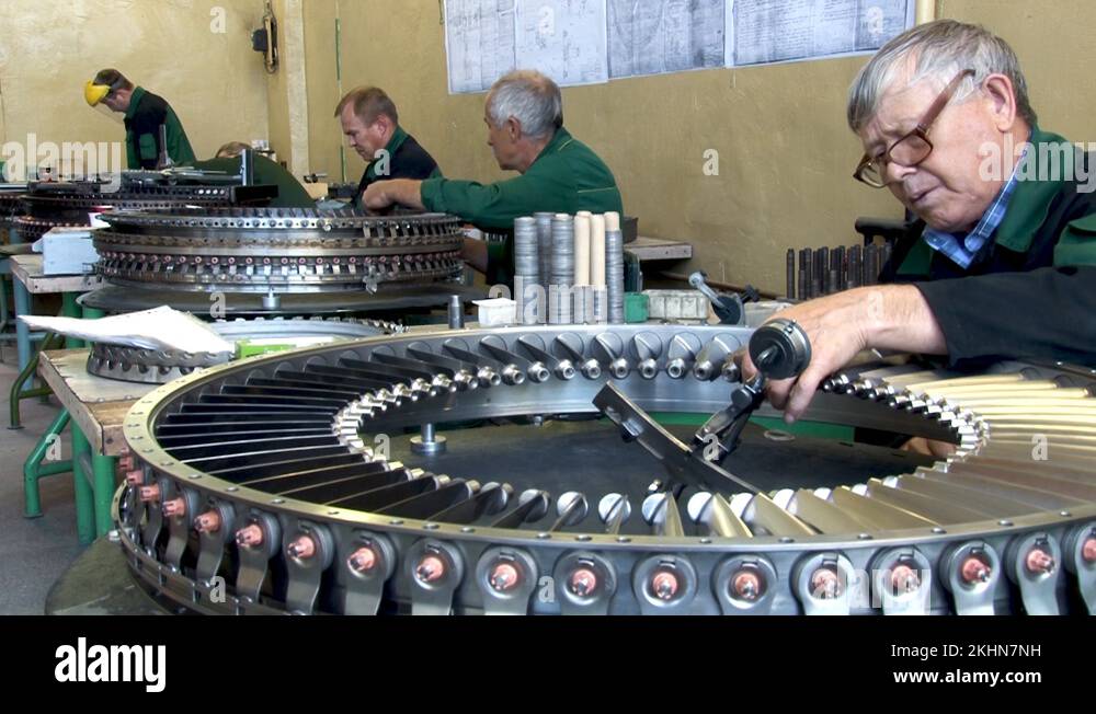 Assembly section of guide apparatus of turbine for jet engine of Su-24 ...