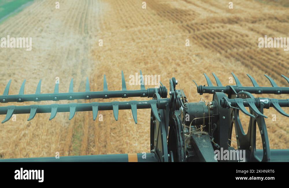 Spinning elements of a harvester mower mechanism Stock Video Footage ...