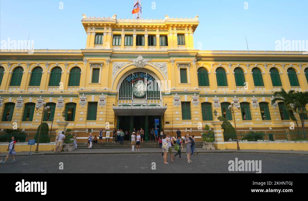 Vietnam saigon ho chi minh city old post office Stock Videos & Footage ...