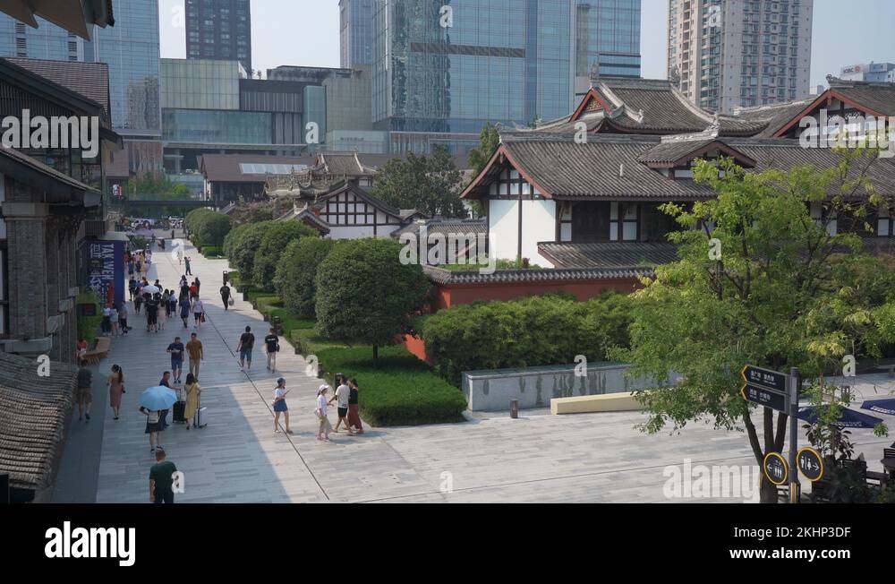 4k video of Taikoo Li shopping complex in Chengdu Stock Video Footage ...