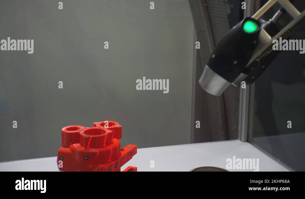 Modern device for measuring figures using a laser beam Stock Video ...