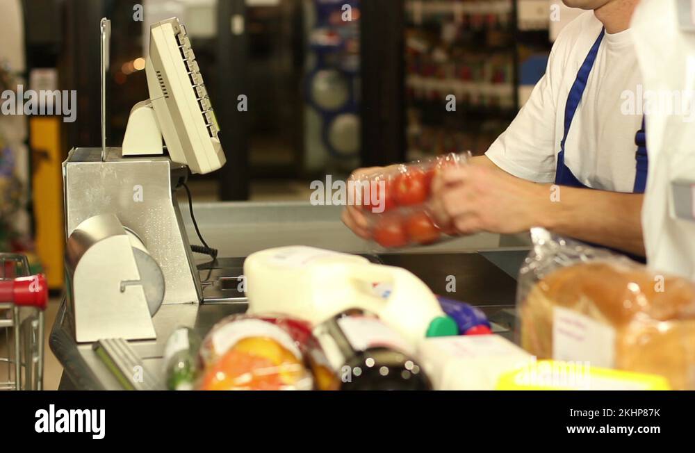 Grocery store clerk scanning Stock Videos & Footage - HD and 4K Video ...