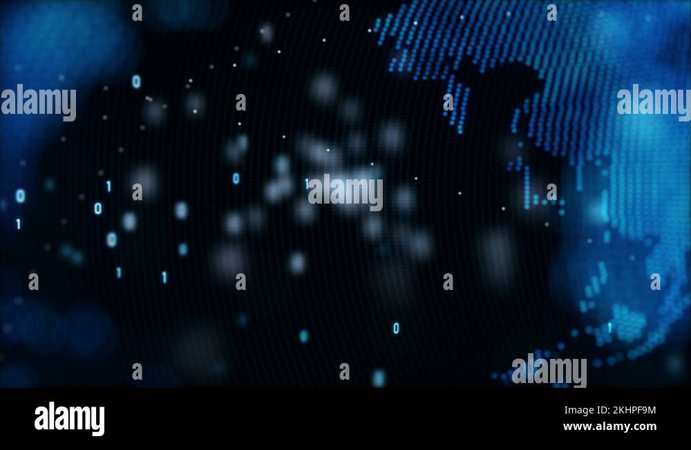 Spinning globe dot world map with particle Stock Video Footage - Alamy