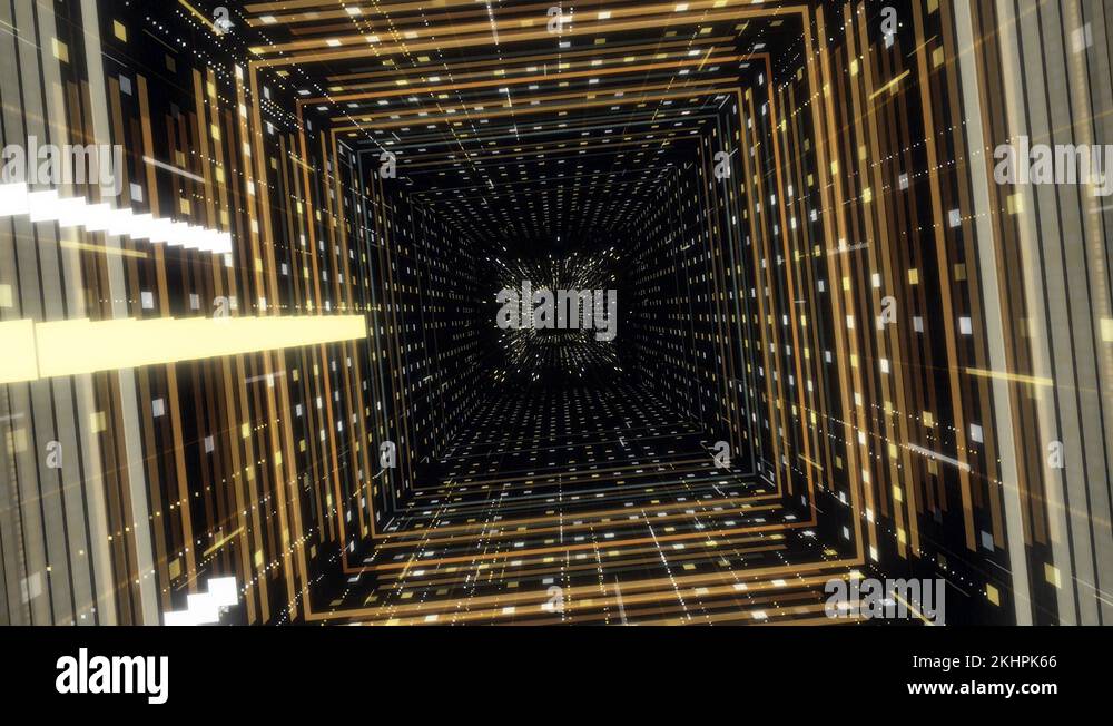 Hyperspace jump through stars, time, and cosmic tunnel, seamless loop ...