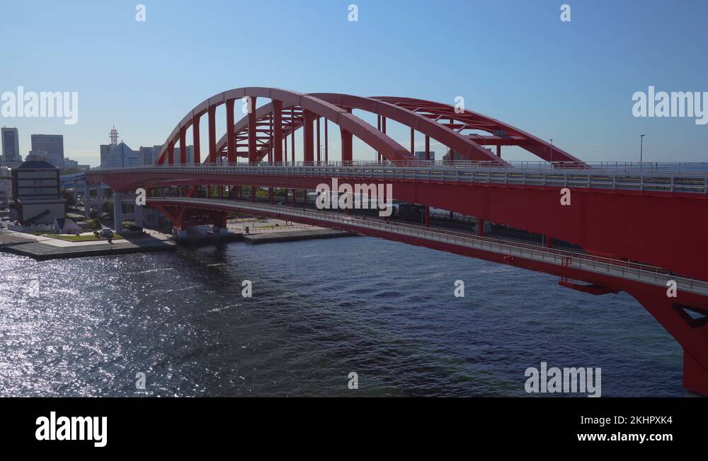 Kobe, Japan - NOV 05, 2019: The Kobe Oobashi, the Great red steel ...