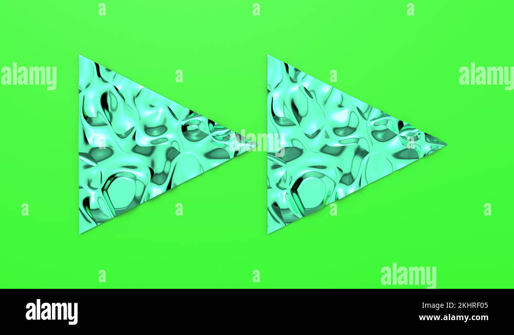 3d Looped animation of Fast Forward button in shape of triangles with ...