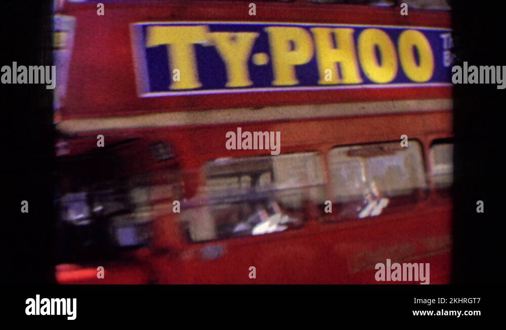 LONDON ENGLAND-1963: Double Deck Bus With The Typhoon Tea Advertisement ...