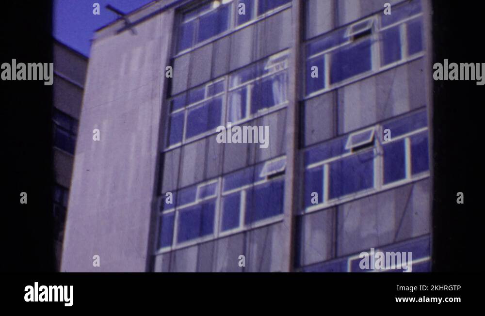 LONDON ENGLAND-1963: Front Of A Tall Building With Many Windows Being ...